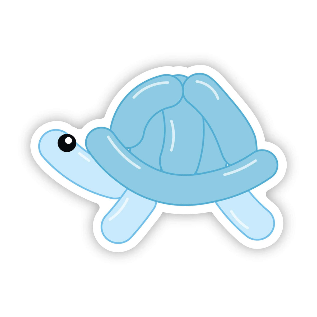Blue Turtle Balloon Sticker – Big Moods