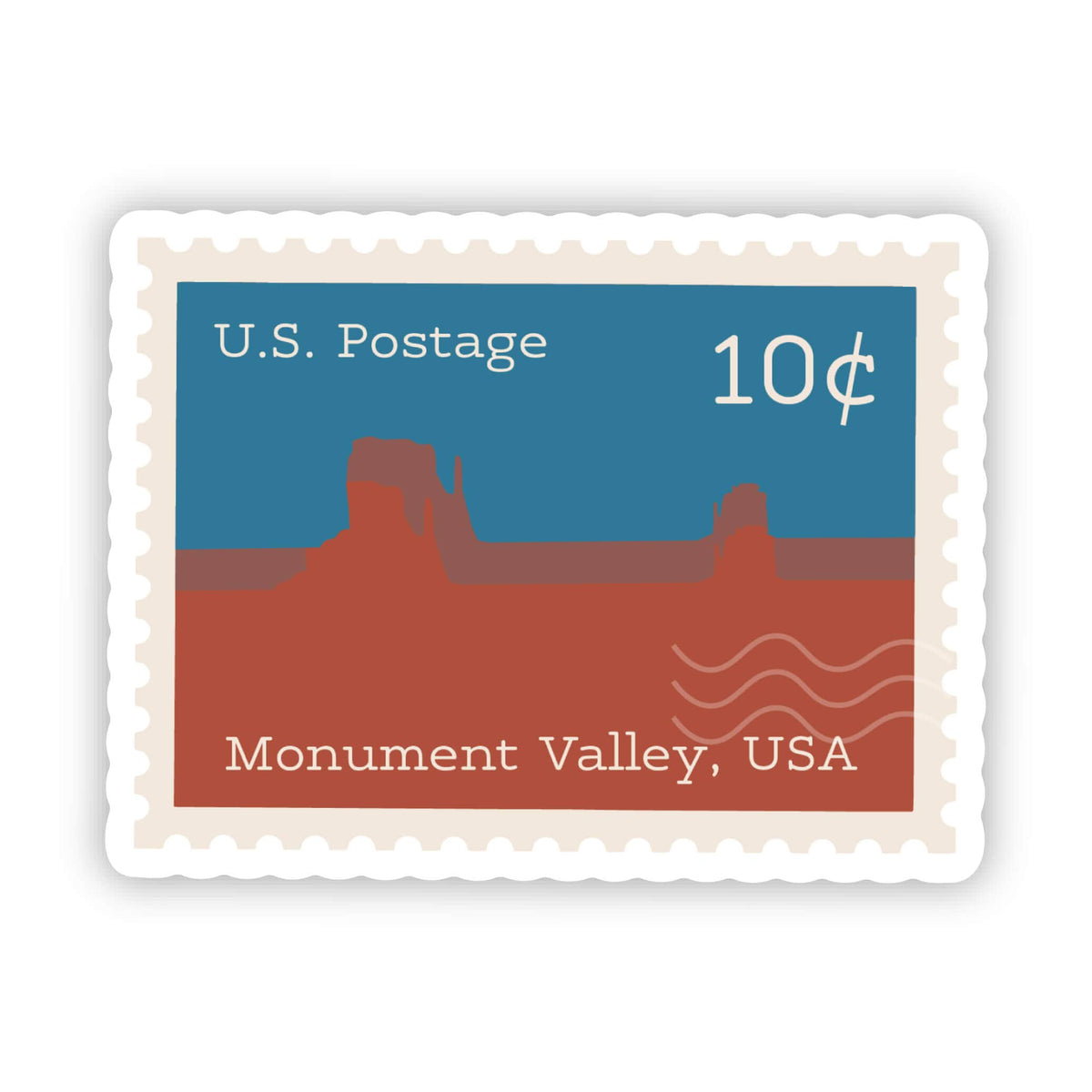 Monument Valley, USA Postage Stamp Sticker – Big Moods