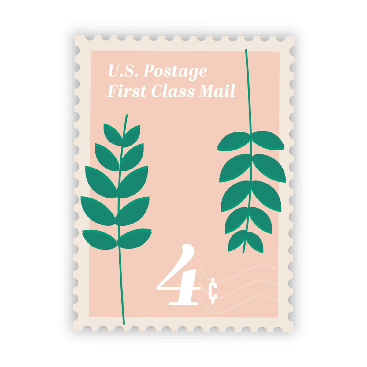 Leaf US Postage Stamp Sticker – Big Moods