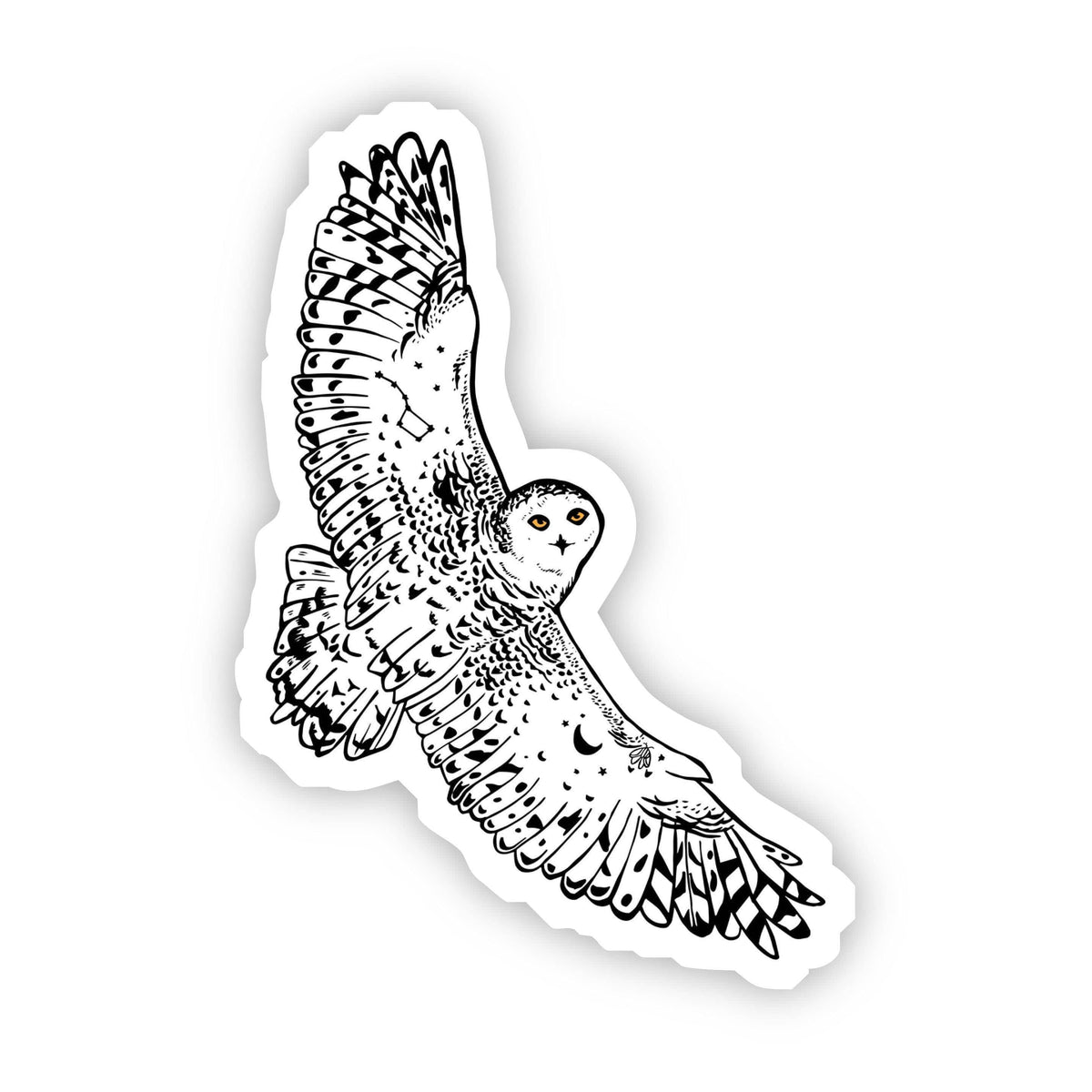 White Owl Sticker – Big Moods