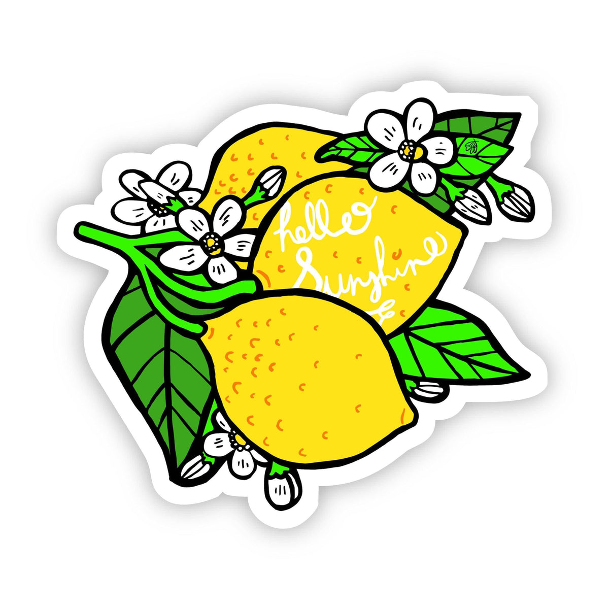 Hello Sunshine Lemon Sticker – Big Moods