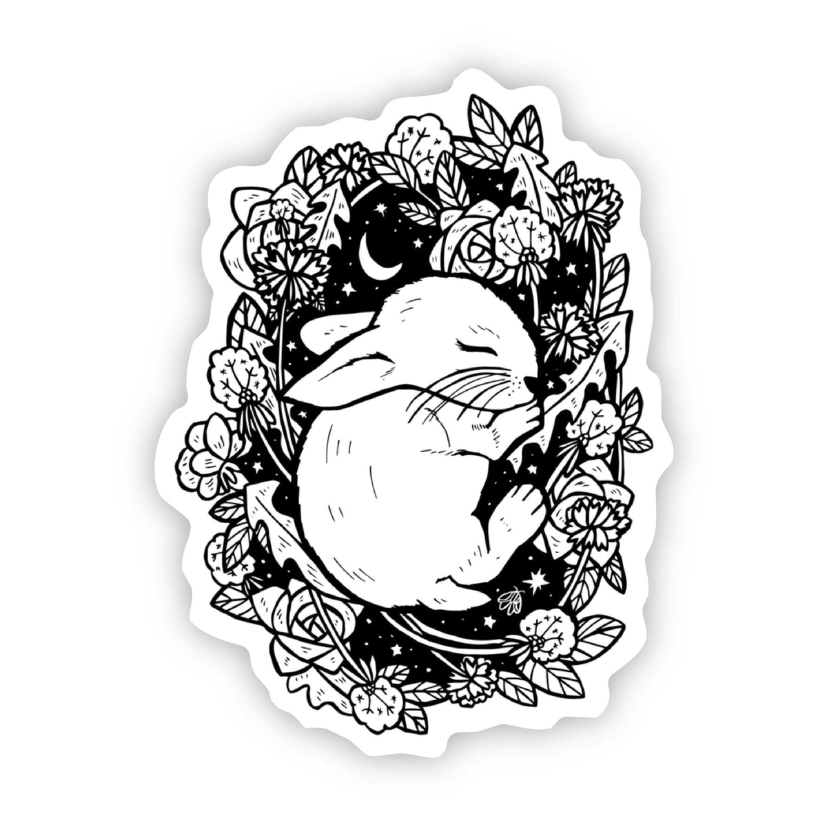 Sleeping Bunny Sticker – Big Moods