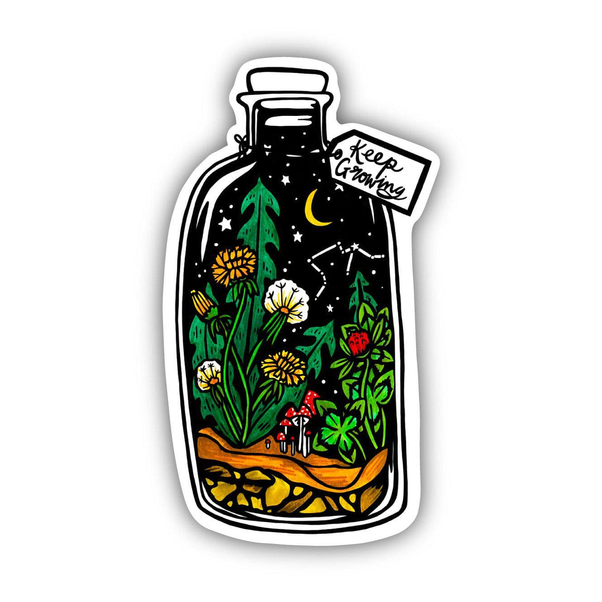 Keep Growing Jar Sticker – Big Moods