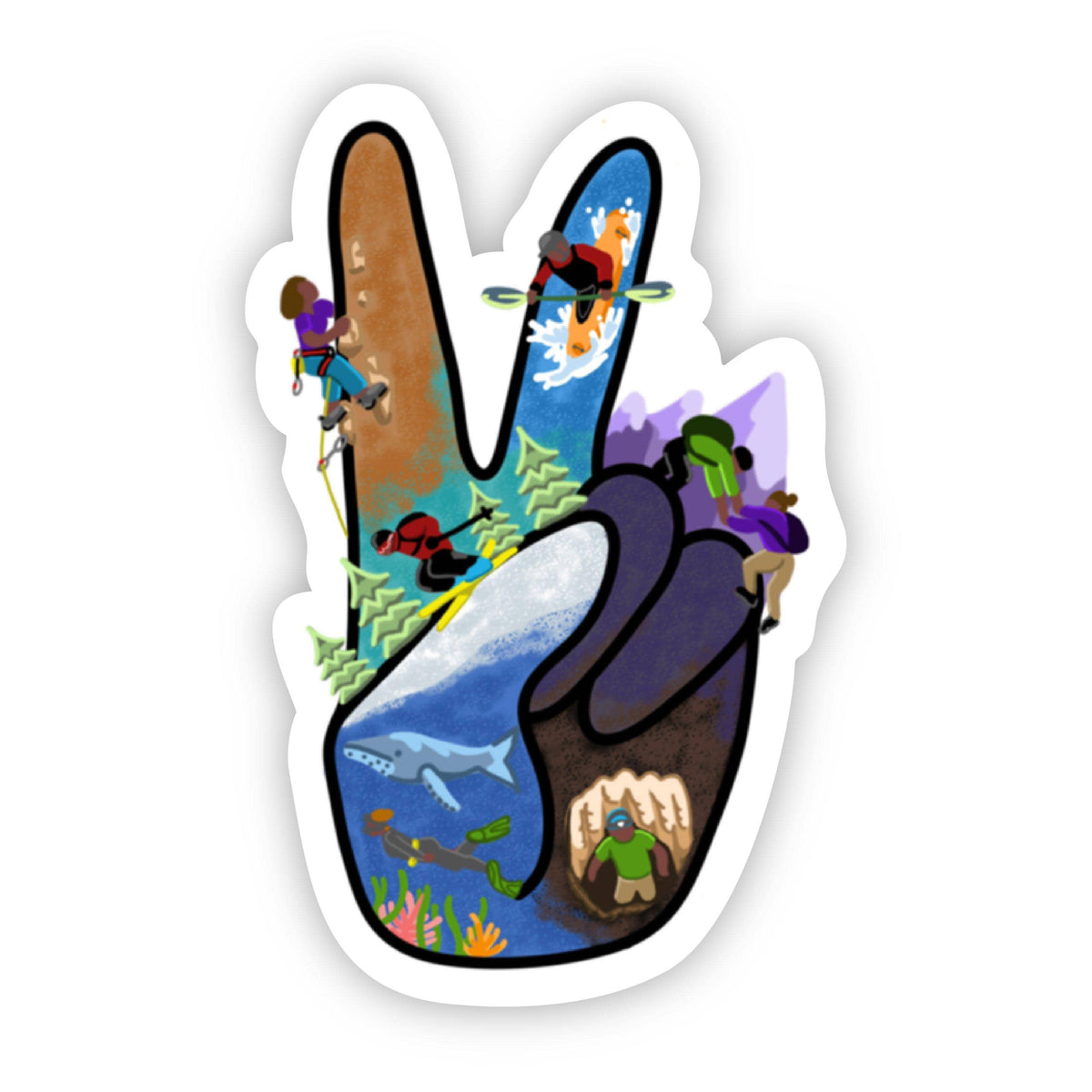 Peace Sign Outdoor Activities Sticker – Big Moods