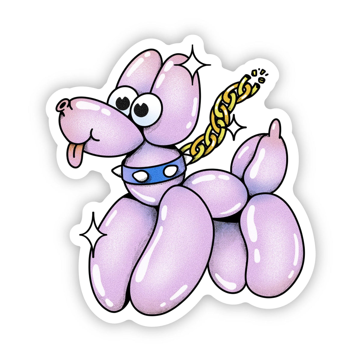 Blinged Out Hound Dog Balloon Sticker – Big Moods