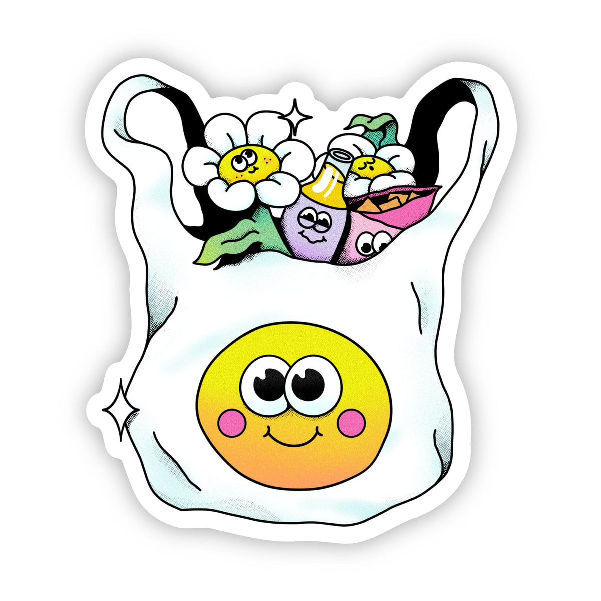 Happy Bag & Flower Friends Sticker – Big Moods