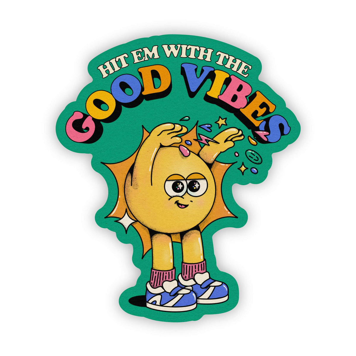 "Hit em with the Good Vibes" sticker – Big Moods