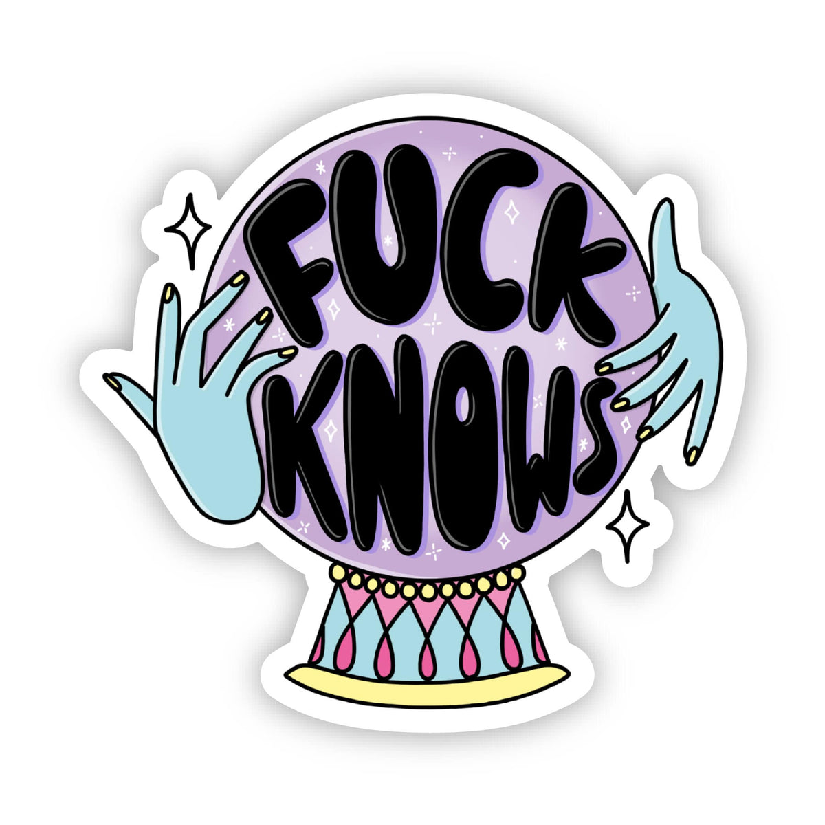 "Fuck knows" sticker – Big Moods
