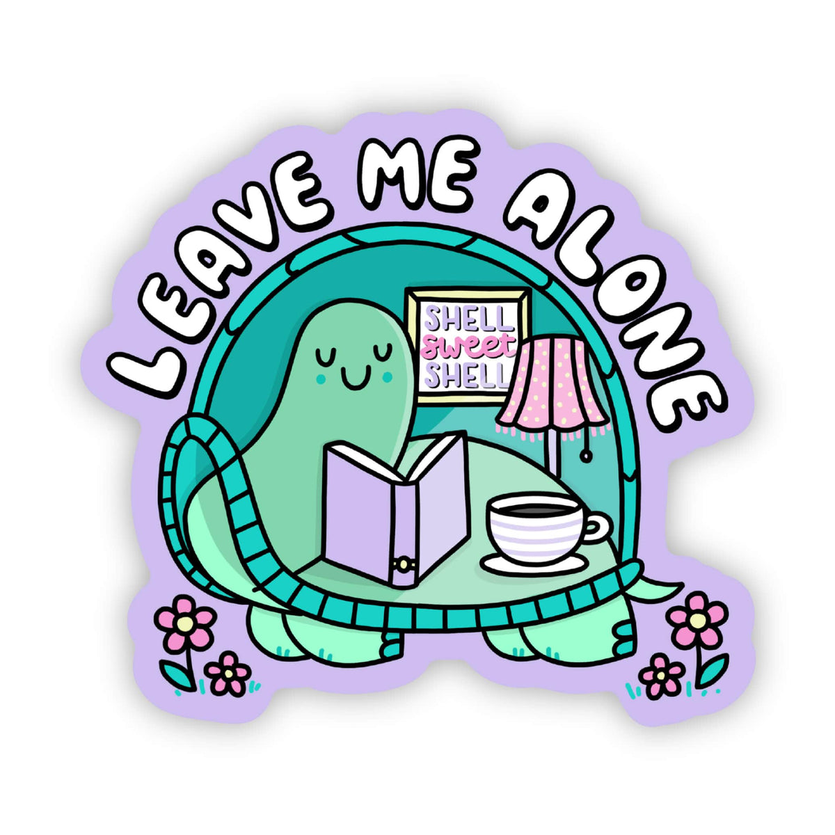 "leave me alone" sticker – Big Moods