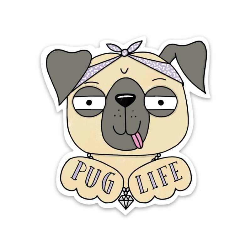 Pug Life Sticker | Dog Stickers | Big Moods