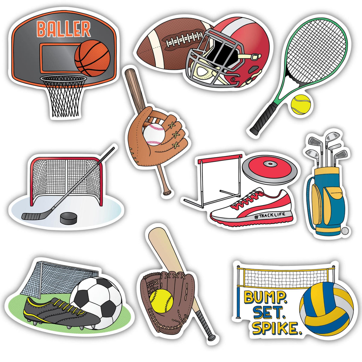 Sports Sticker 10 Pack – Big Moods