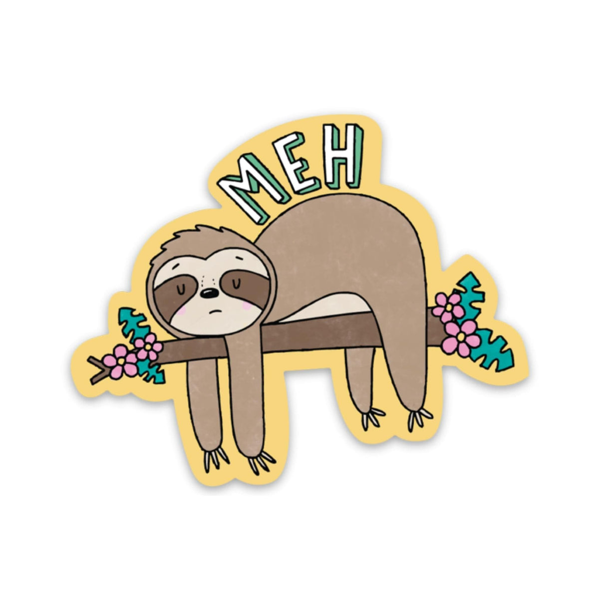 Meh Sticker - Sloth – Big Moods