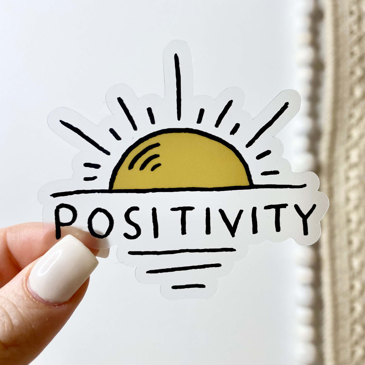 Positivity Sun Clear Sticker – Big Moods