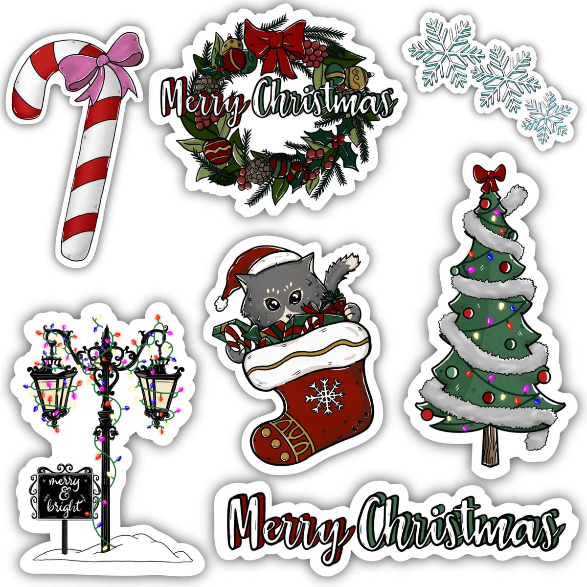 Christmas Sticker 7 Pack – Big Moods