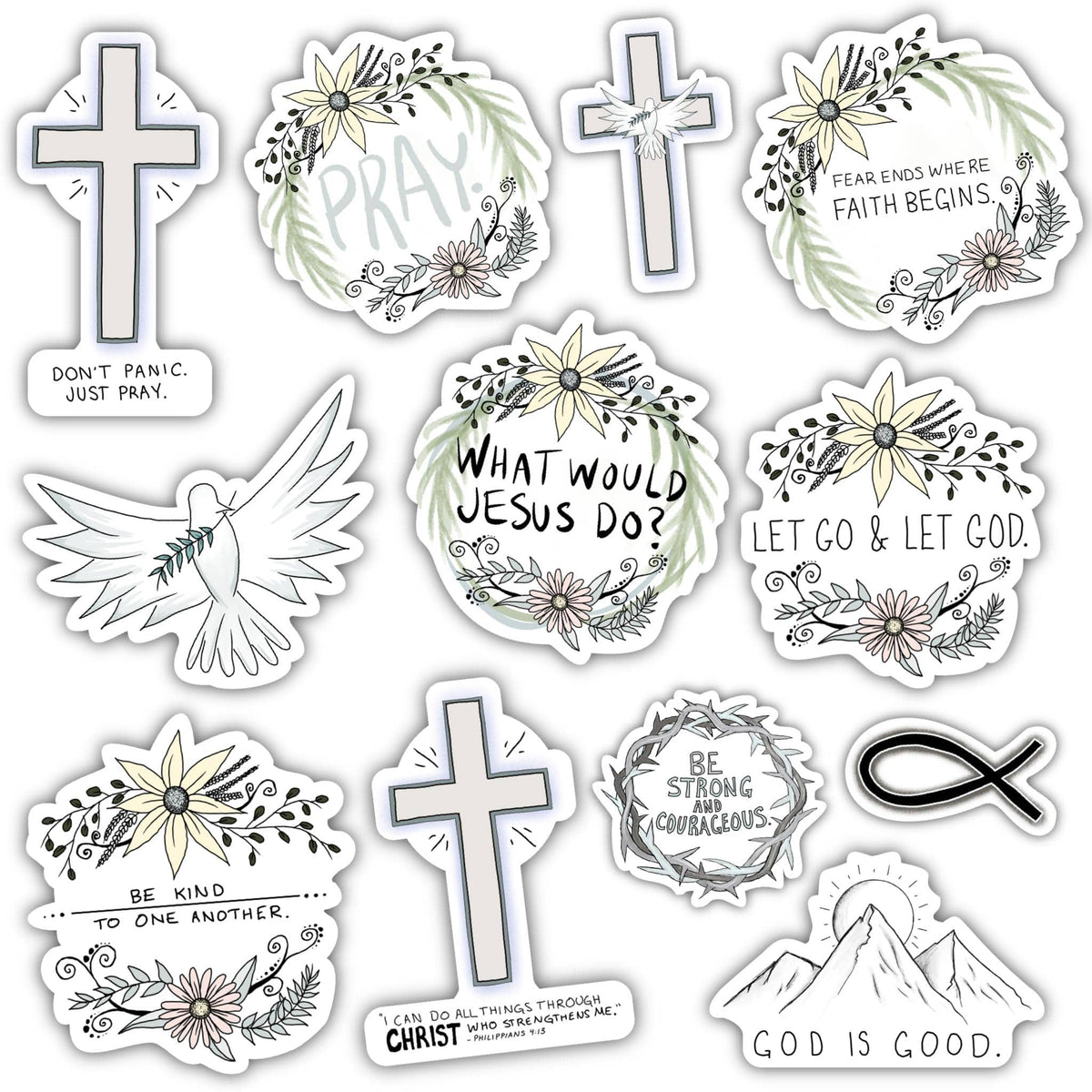 Faith Sticker 12 Pack – Big Moods