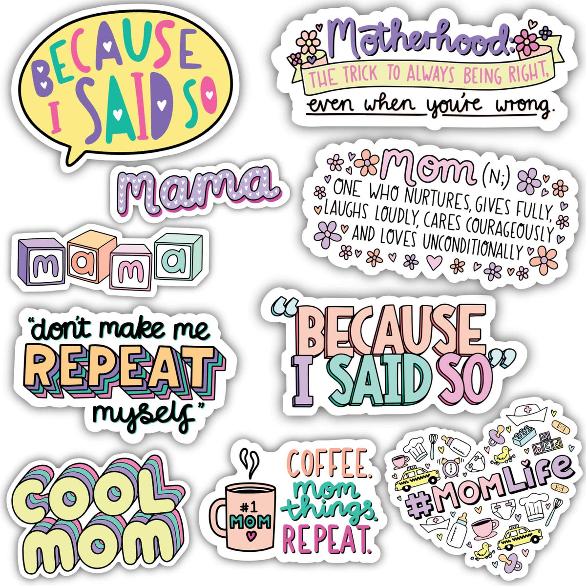Mom Sticker 10 Pack – Big Moods