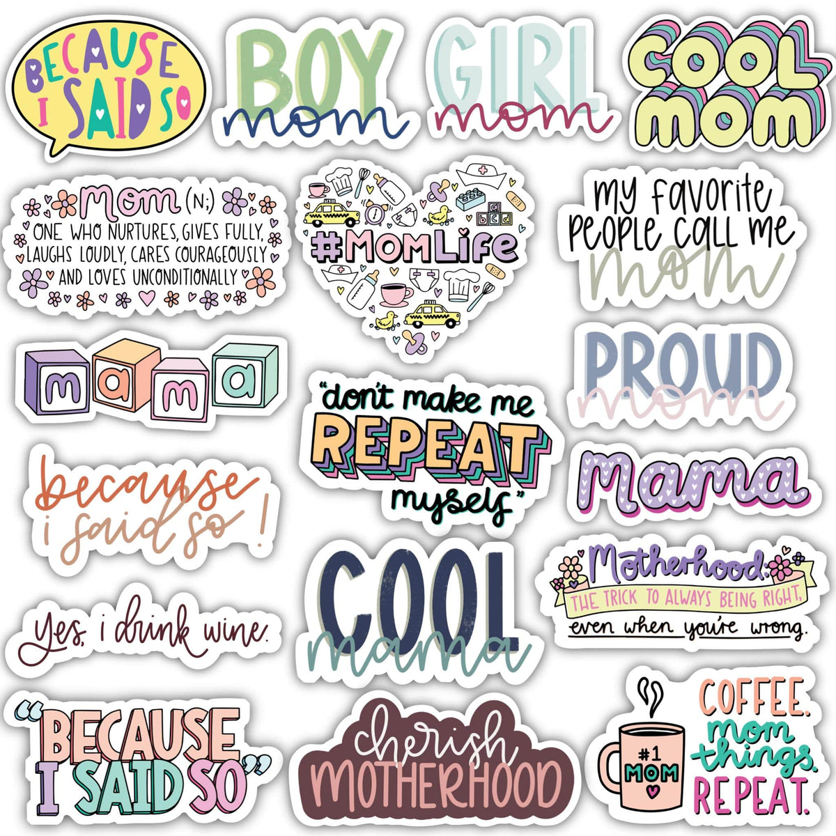Mom Sticker 18 Pack – Big Moods
