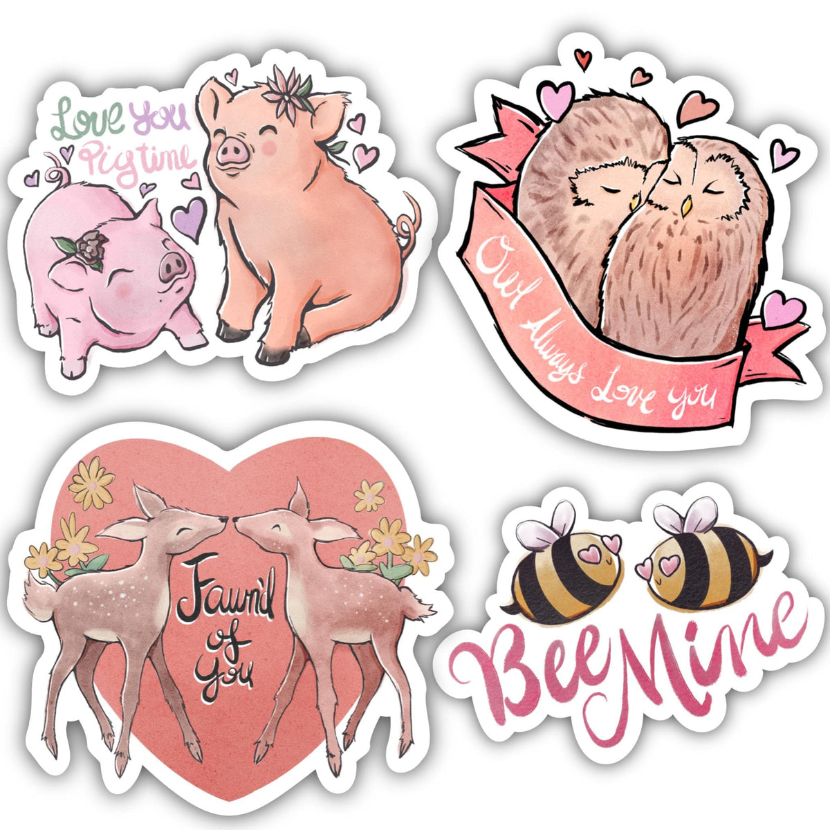 Valentine's Sticker Pun 4 Pack – Big Moods