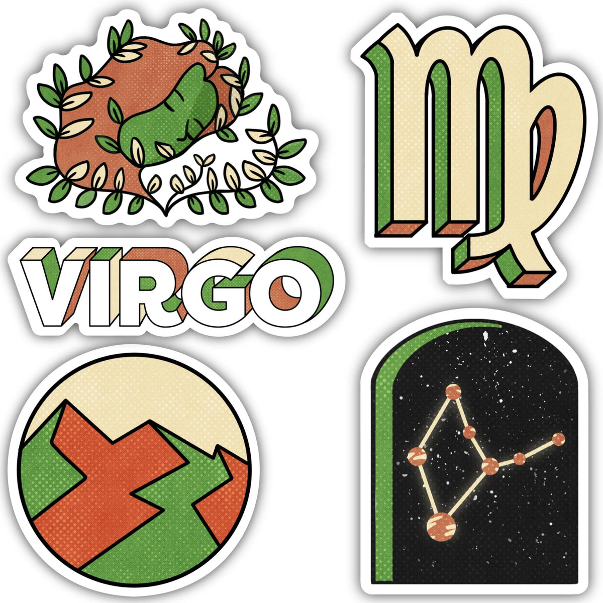 Virgo Zodiac Sticker 5 Pack – Big Moods