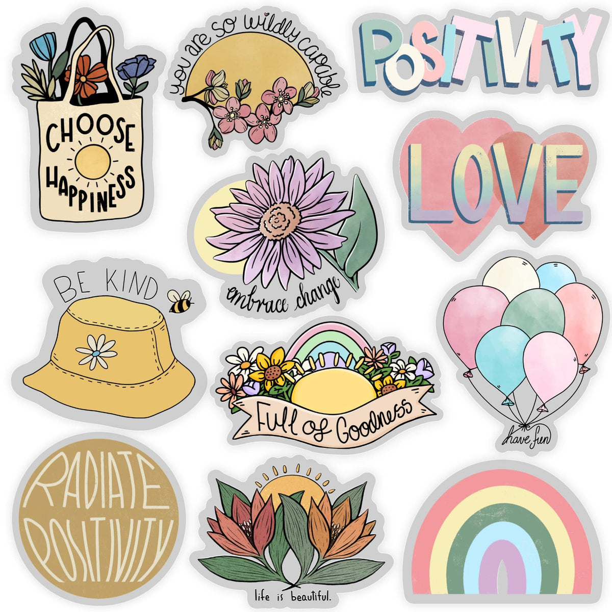 Clear Sticker 11 Pack – Big Moods