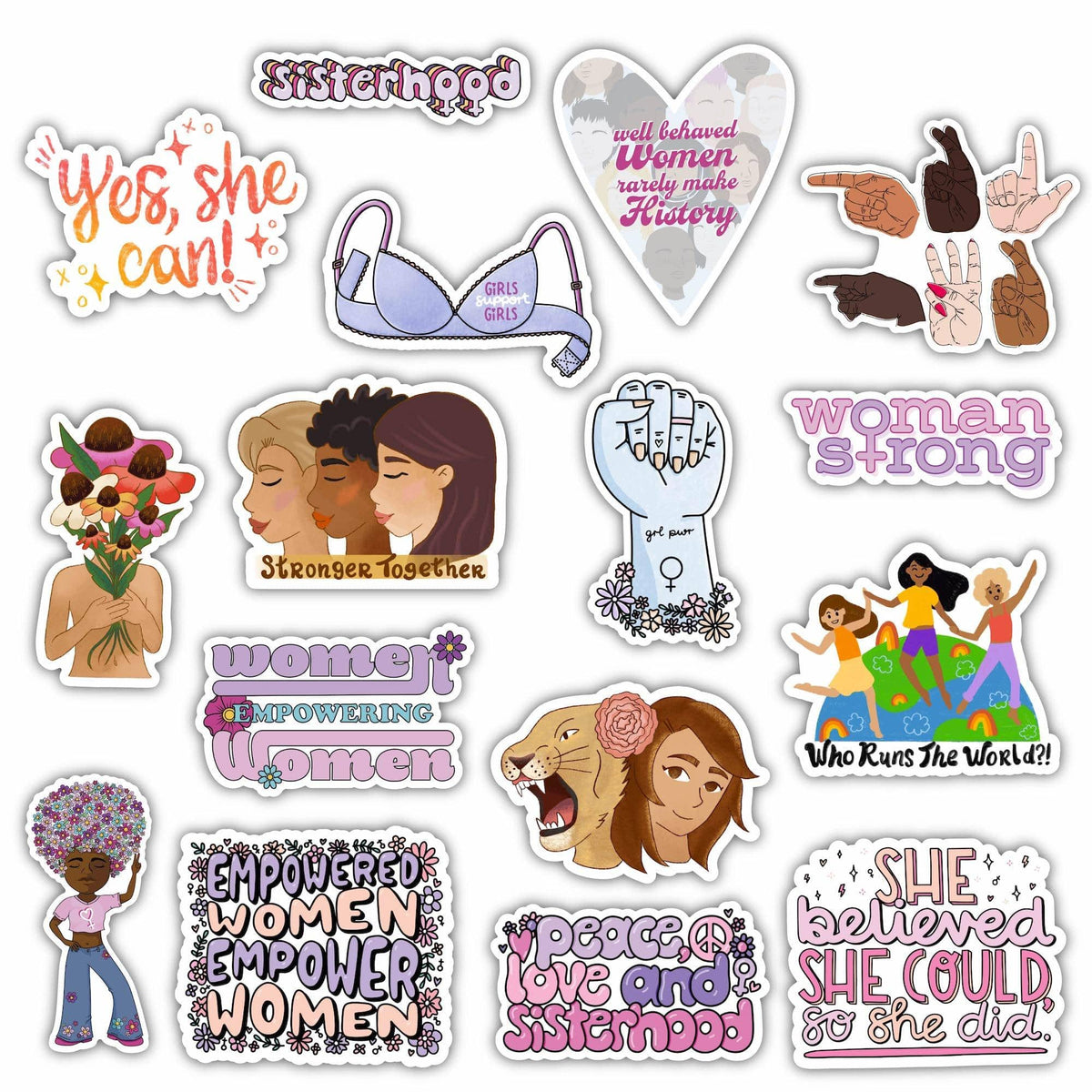 Women's Empowerment Stickers 16 Pack – Big Moods