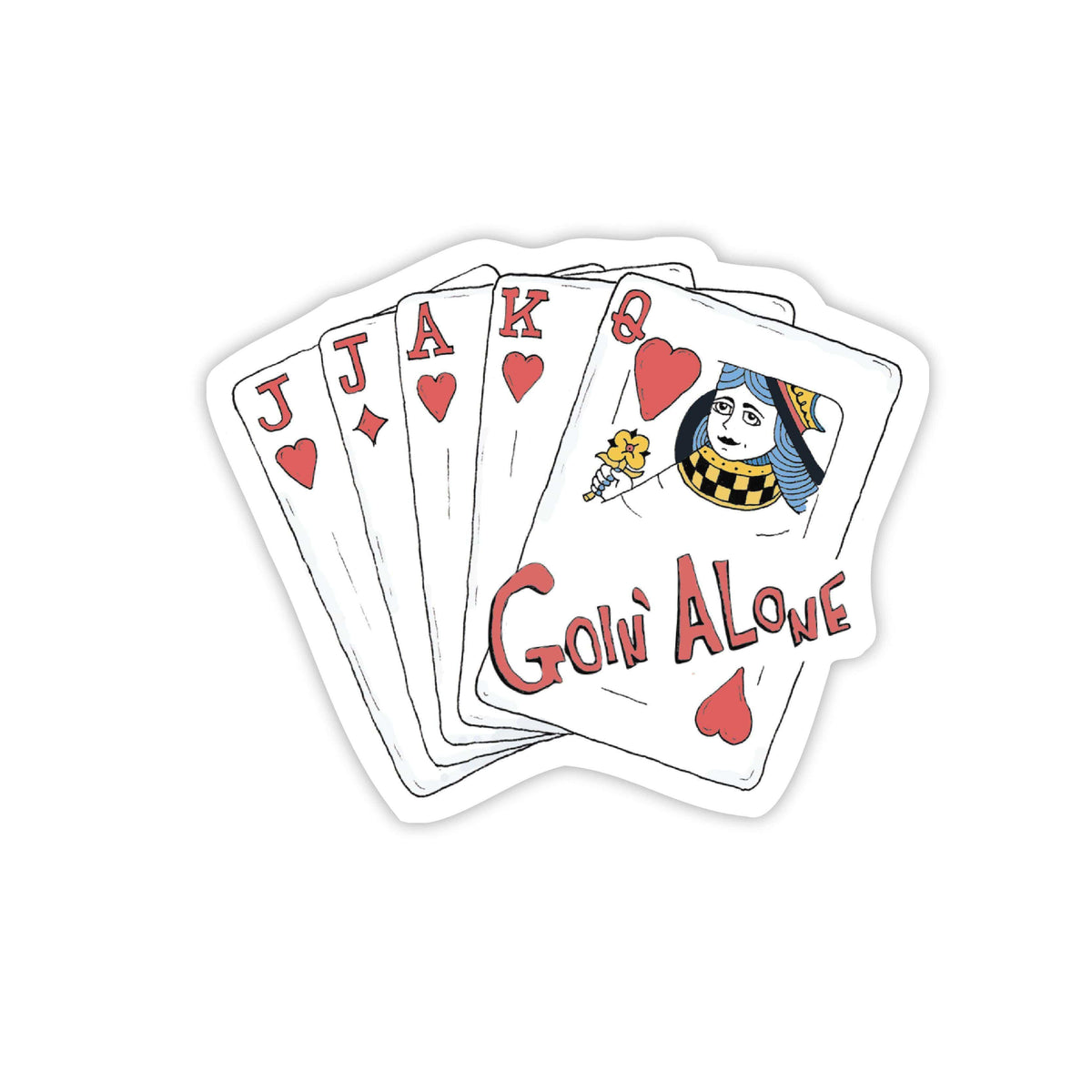 goin' alone euchre sticker - midwest – Big Moods
