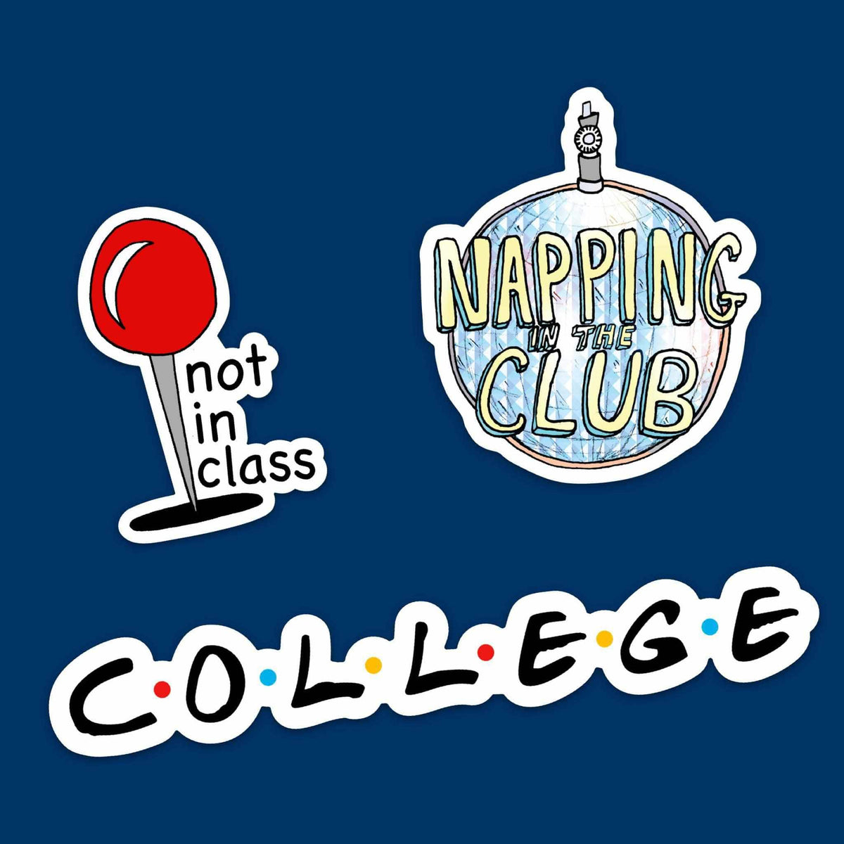 College Student Sticker Pack – Big Moods