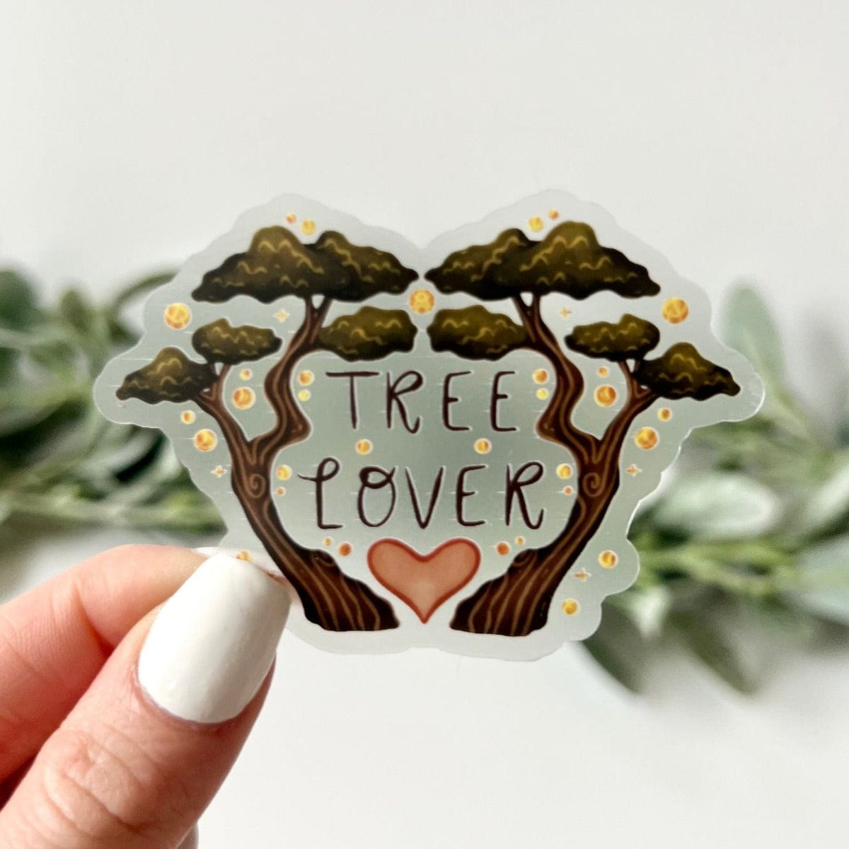 "Tree lover" clear sticker – Big Moods